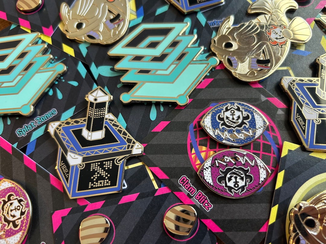 Splatoon RANKED Enamel Pins Badges - Etsy