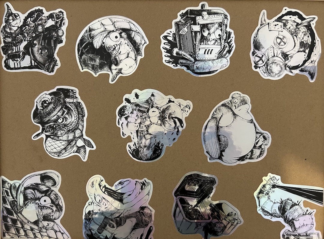 BOSS Salmonid STICKER SET (11 Pcs) Splatoon Vinyl Holographic Stickers ...