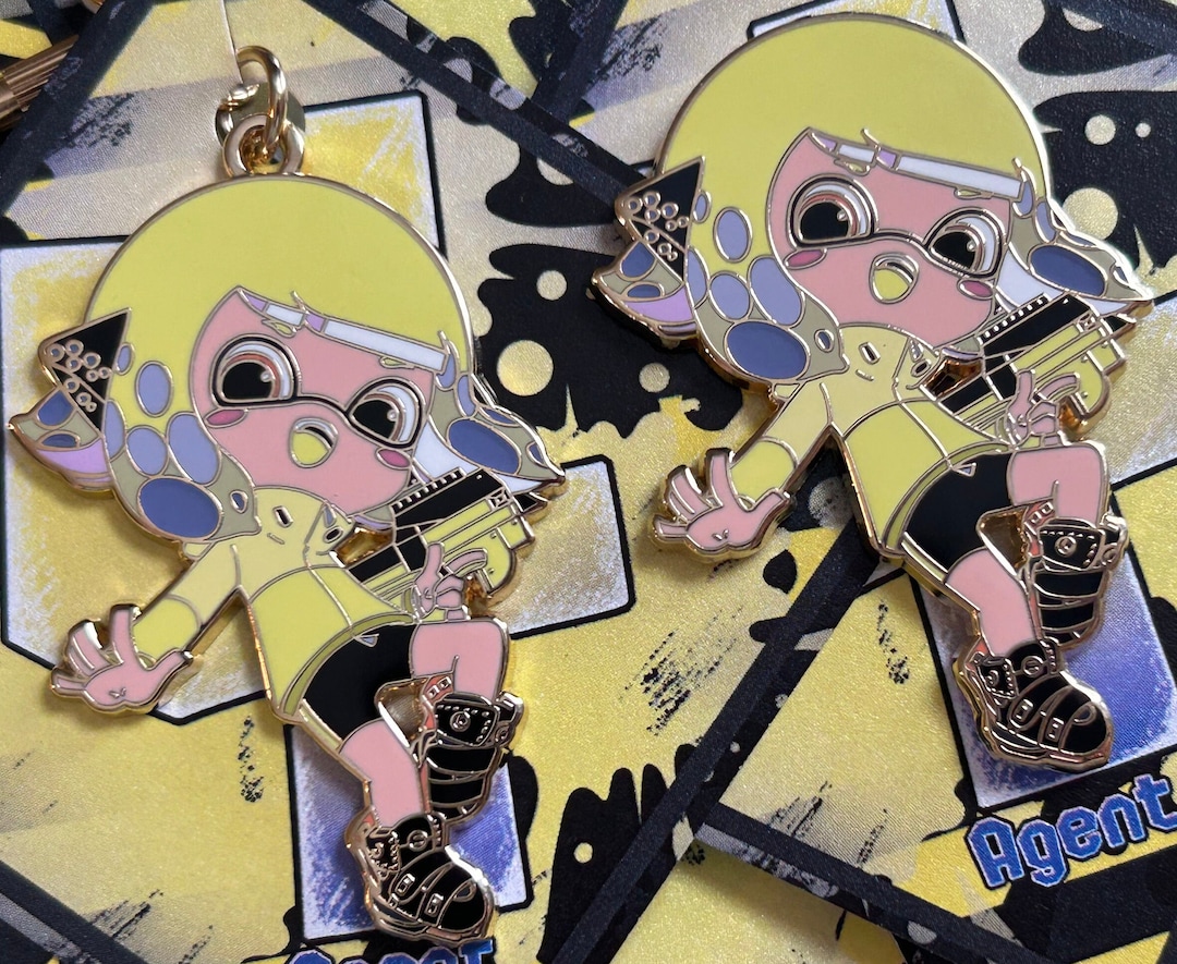 AGENT 4, PIN/KEYCHAIN - Mini Zapfish Splatoon 2 - Etsy