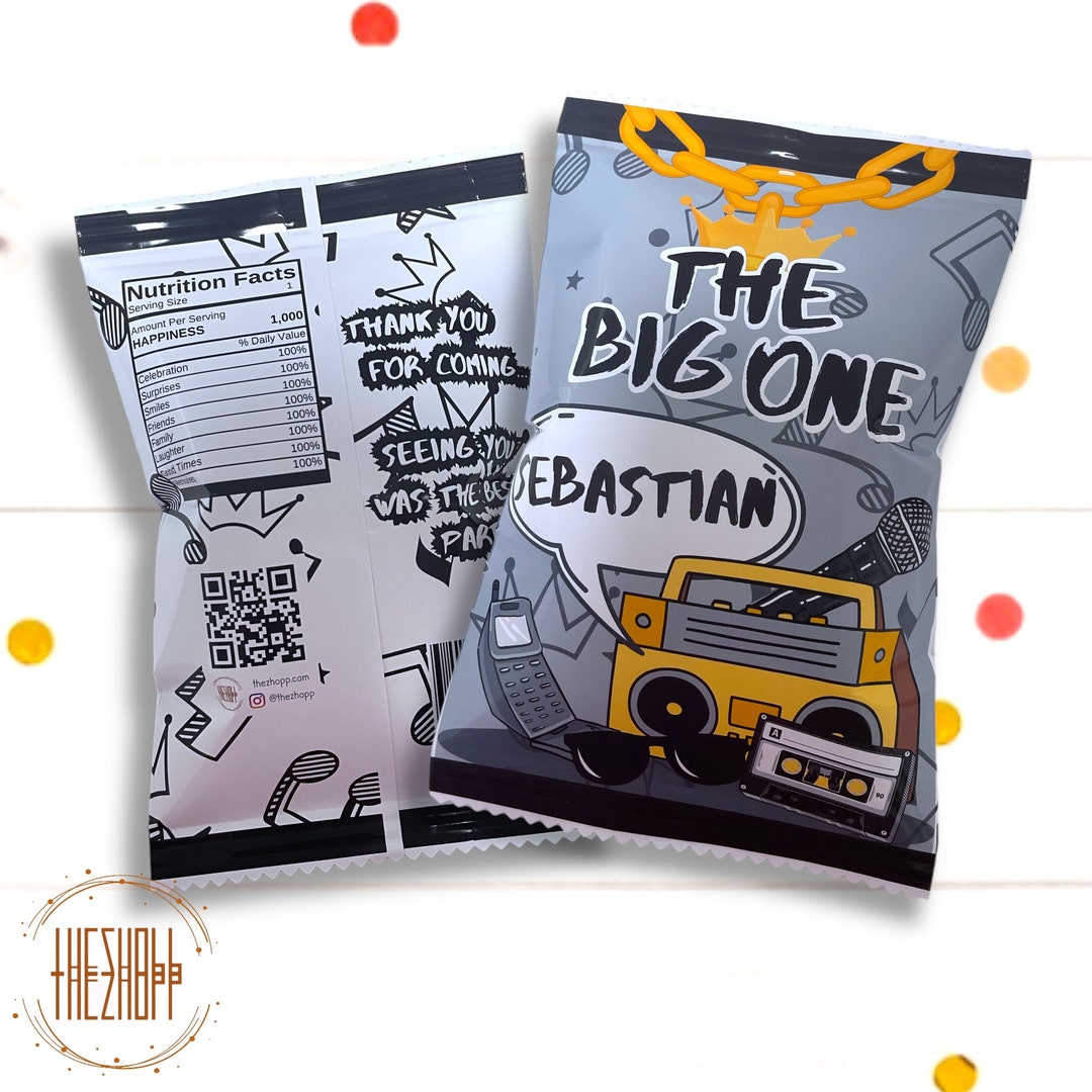 The Big One Chip Bags | Notorious One Party Favors | First Birthday ...