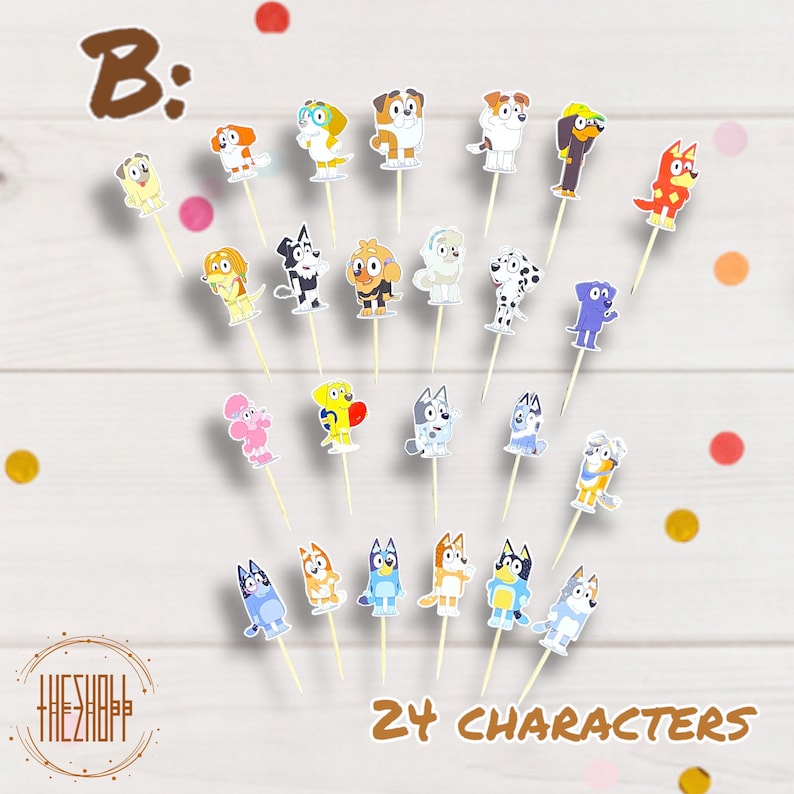 Blue Cupcake Topper Cupcake Blue Birthday Cake Blue Party - Etsy