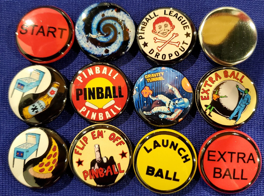 Pinball Button Collection 1, Bally, Williams, Stern, Blackhole, Mad ...