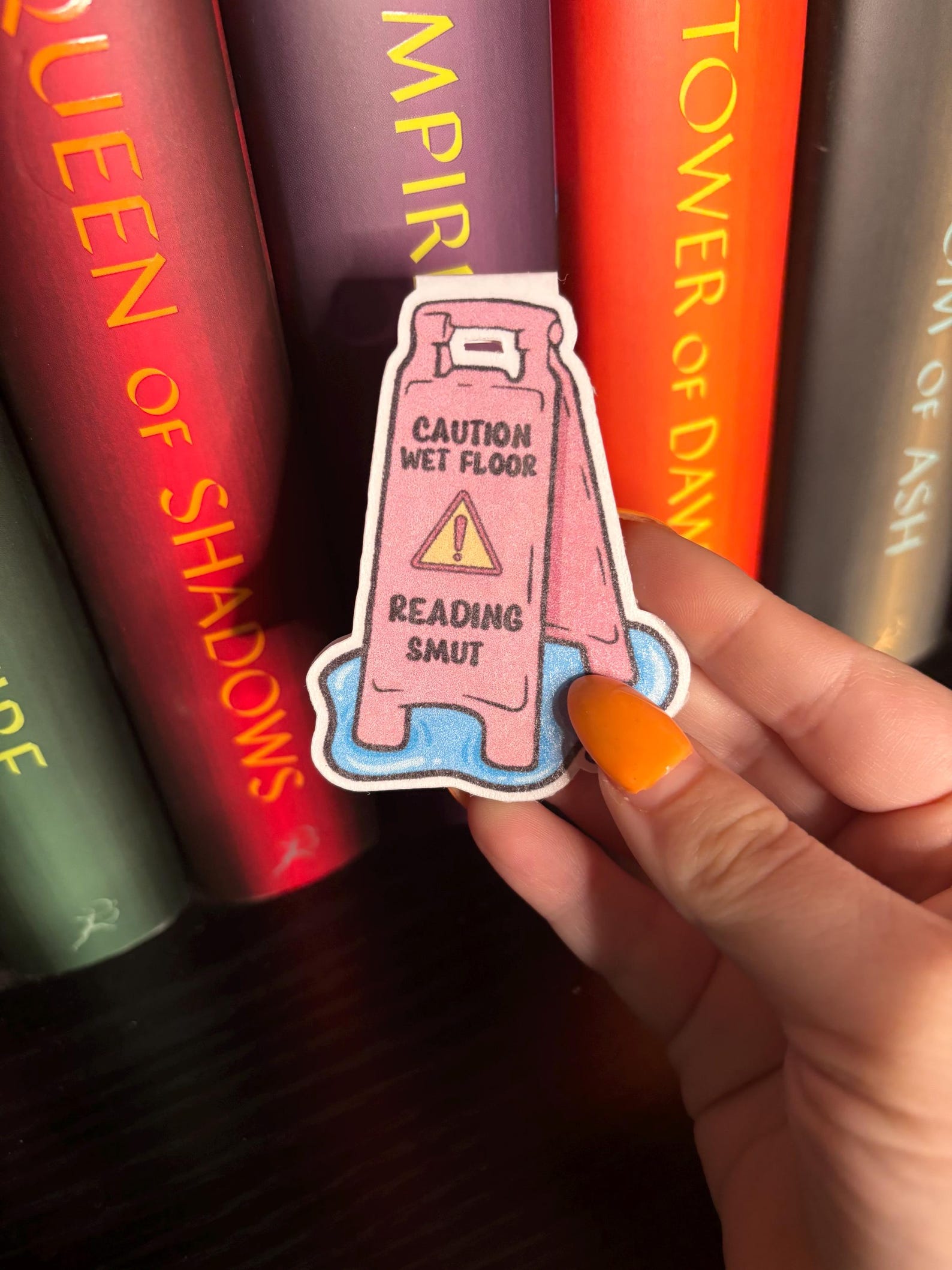 Caution Wet Floor Magnetic Bookmarks | Handmade | Book Lover Gift ...