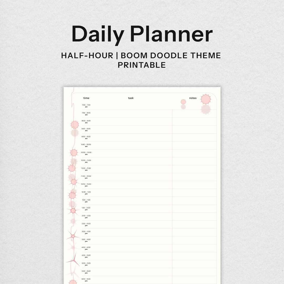 Boom Doodle Daily Tracker | High-energy Planner | Explosive Creativity ...