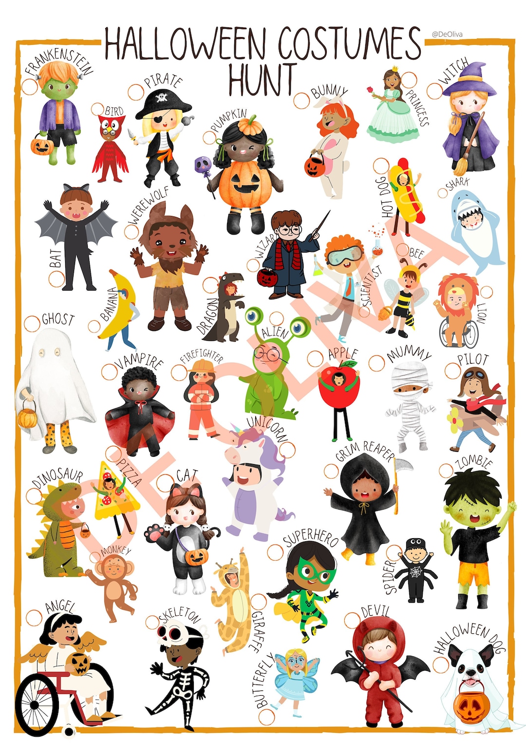 Halloween Costumes Treasure Hunt - Fun Activity for Children to Play on ...