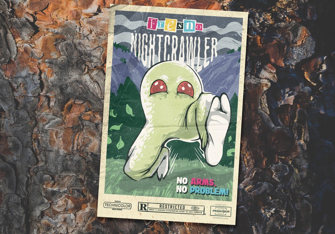 Fresno Nightcrawler Cryptid Art Poster 11" X 17" - Etsy