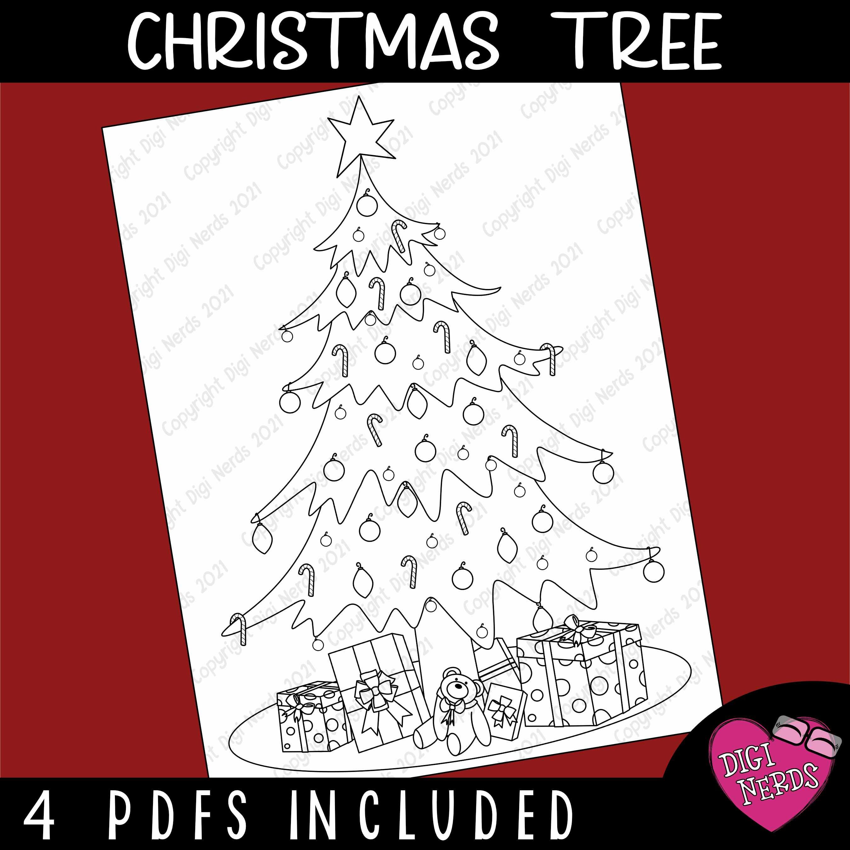 GIANT Printable Christmas Tree Coloring Poster | Christmas Activity - Etsy