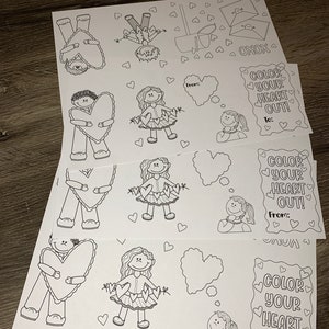 Printable Valentines | Mini Coloring Book | Color Your Heart Out ...