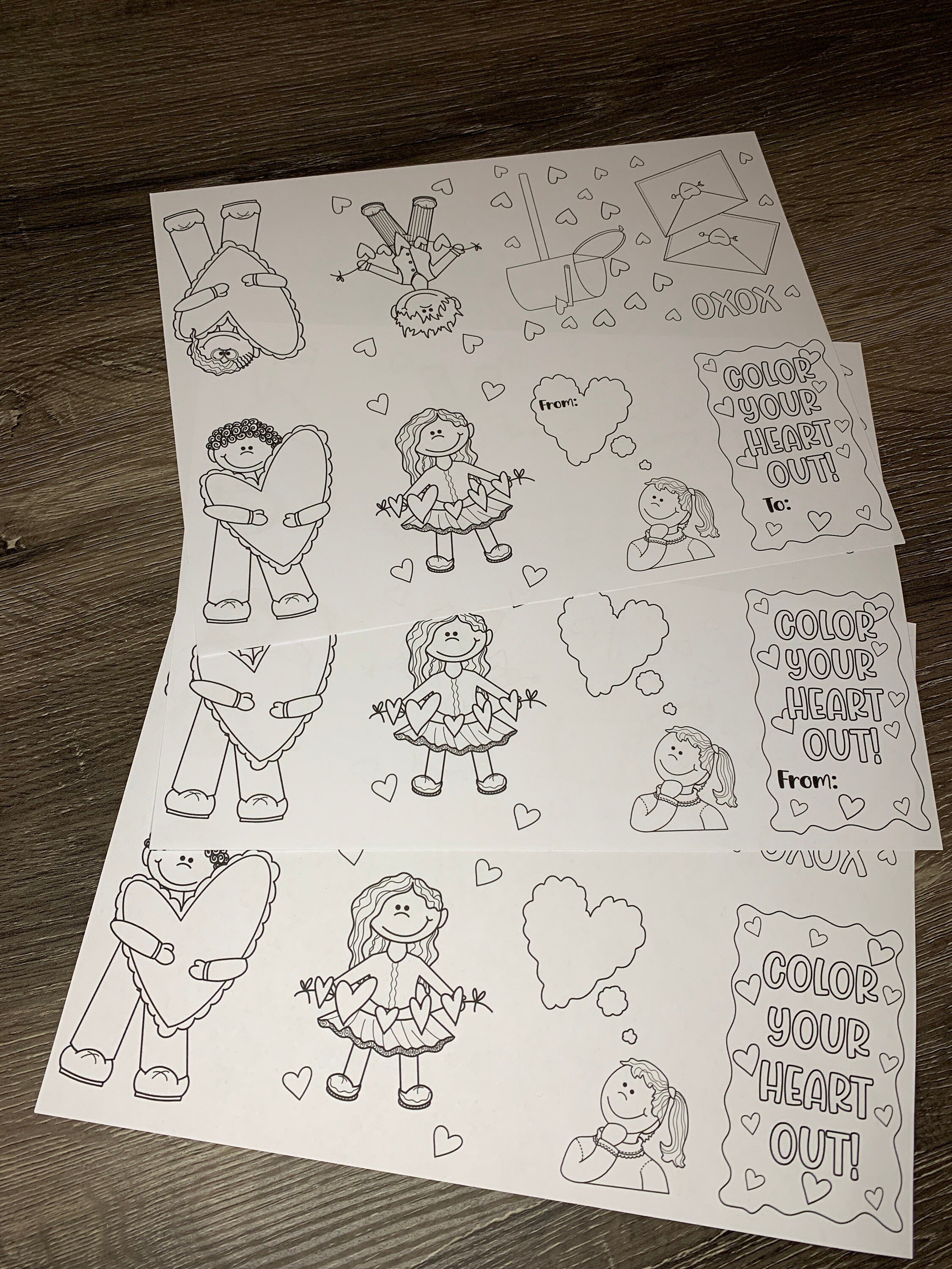 Printable Valentines | Mini Coloring Book | Color Your Heart Out ...