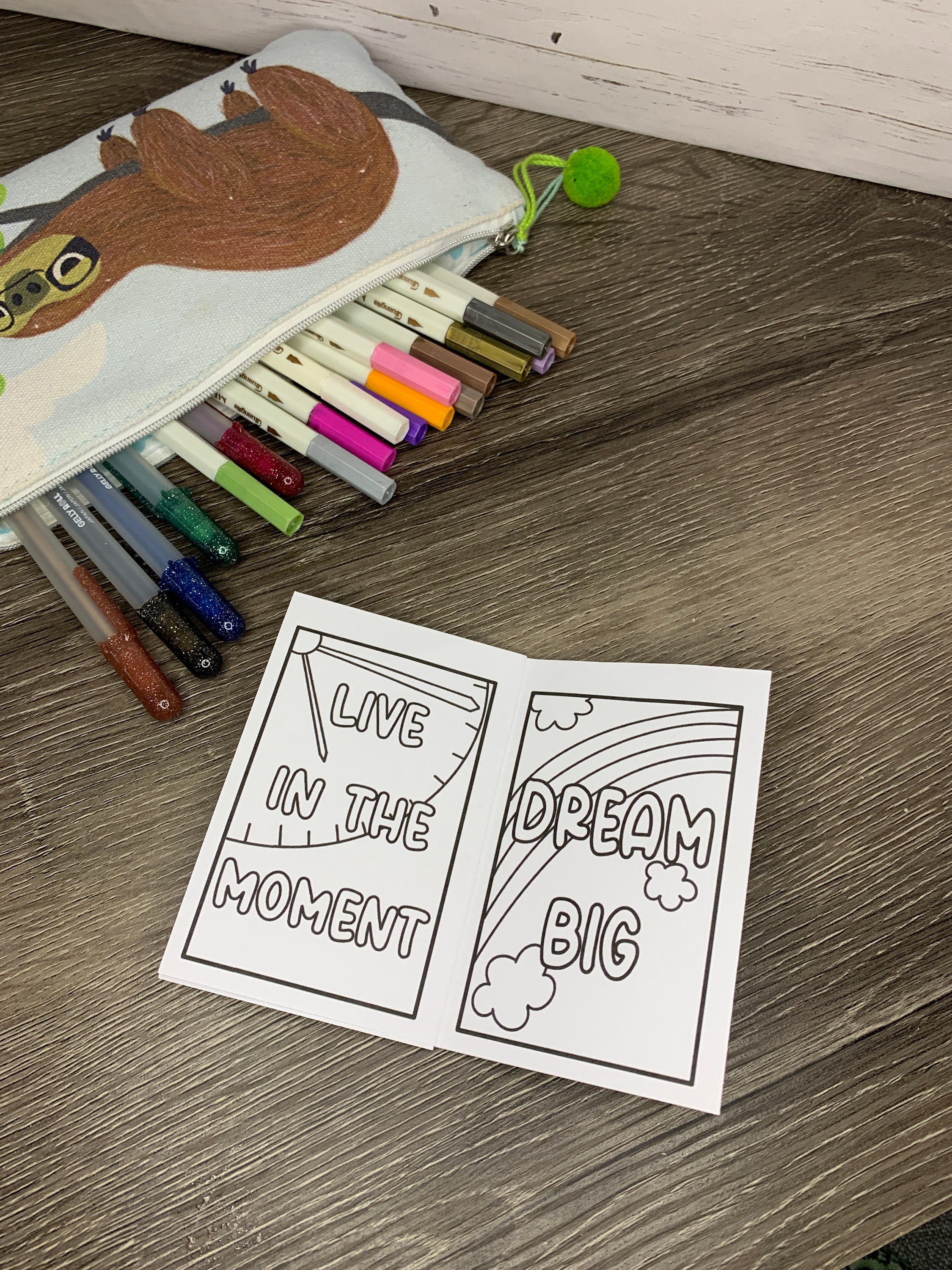 Inspirational Mini Coloring Book | Mini Quote Book | Printable Coloring ...
