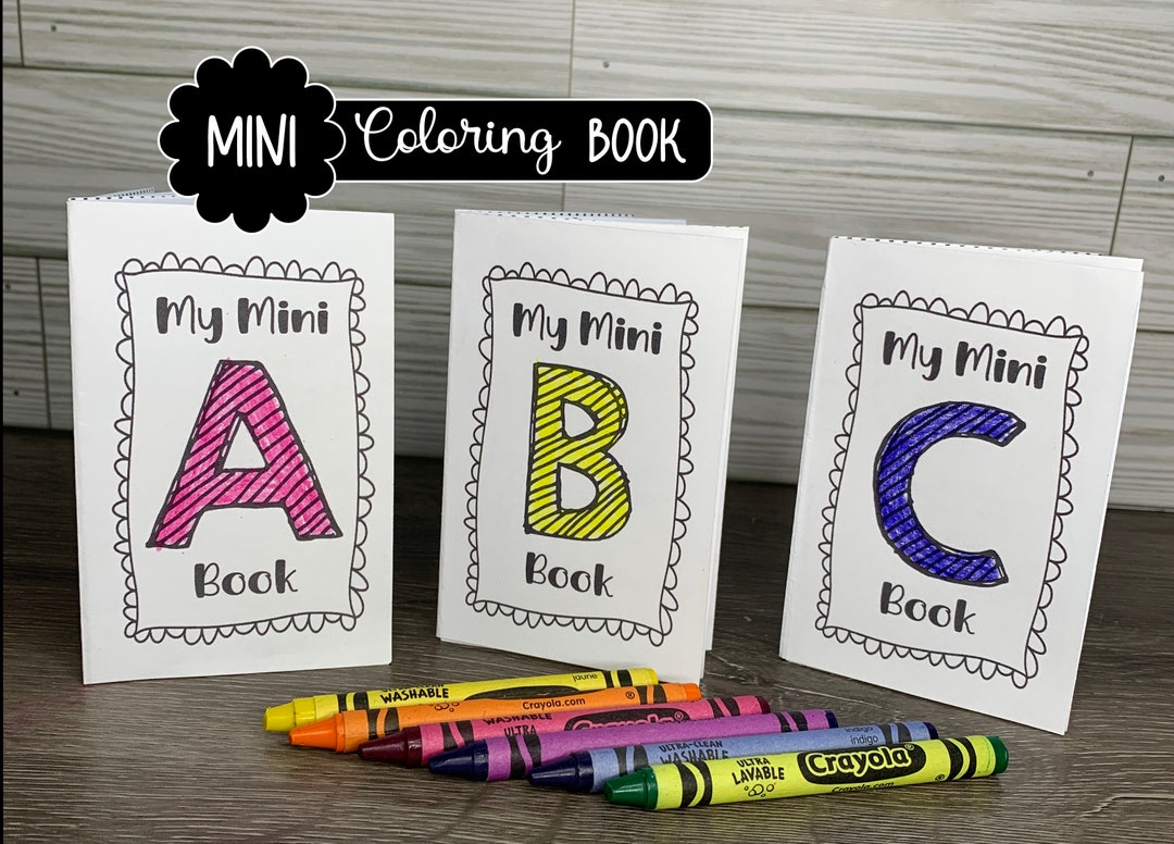 Alphabet Mini Coloring Book | Learn the Alphabet | Learning Letters ...