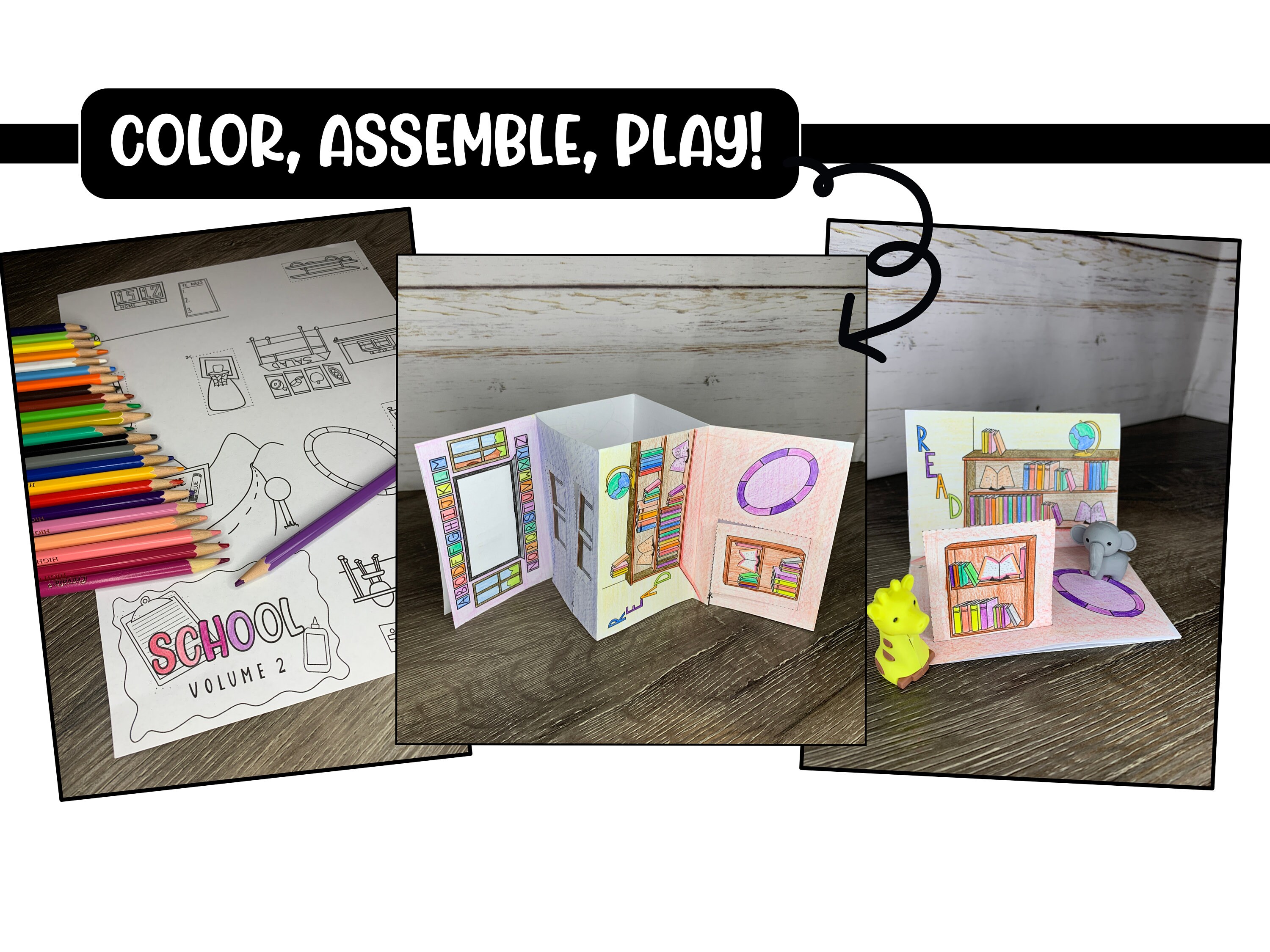 Desk Pets Home | Printable Mini Play Scenes | Printable Travel Activity ...