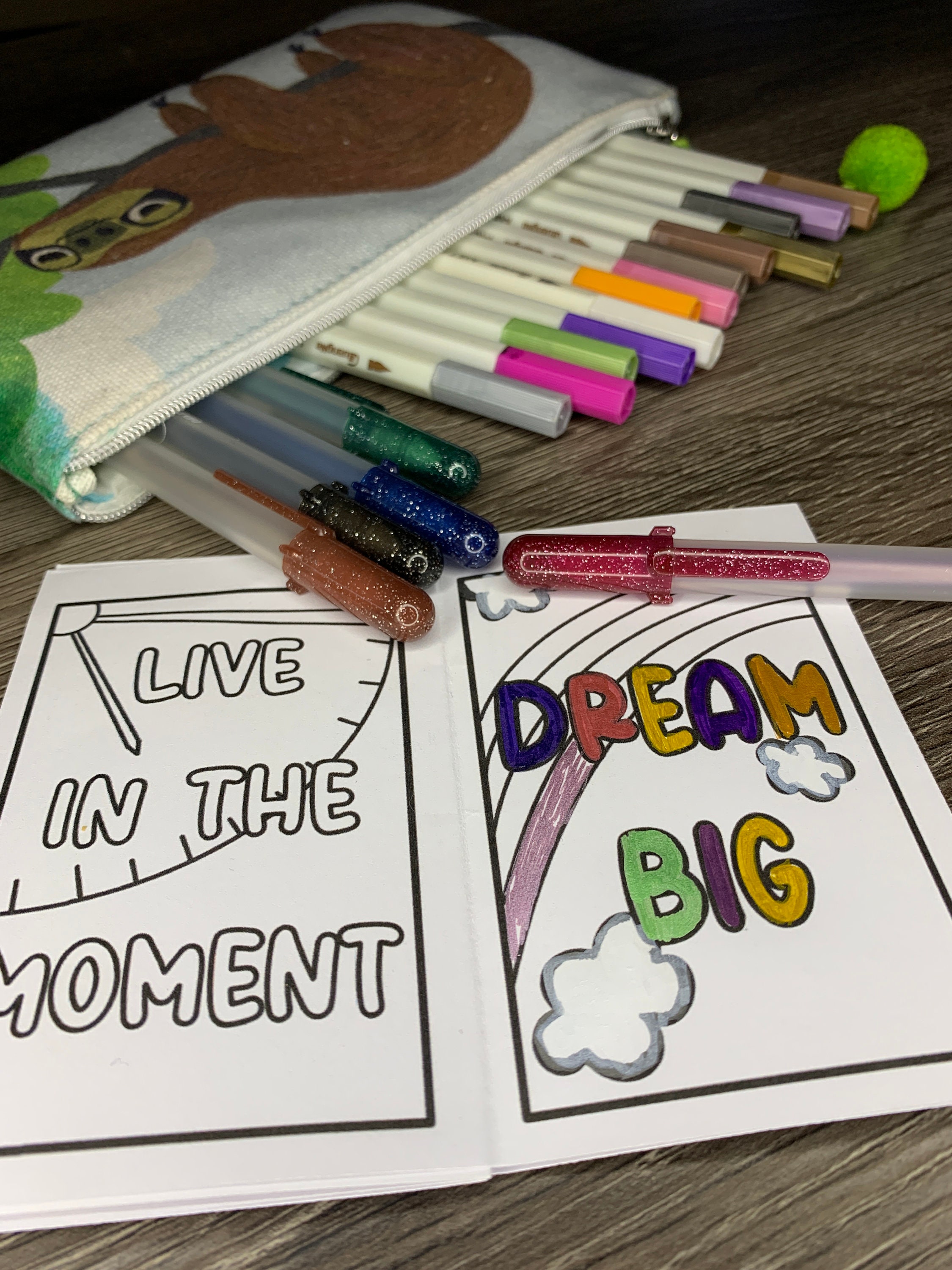 Inspirational Mini Coloring Book | Mini Quote Book | Printable Coloring ...