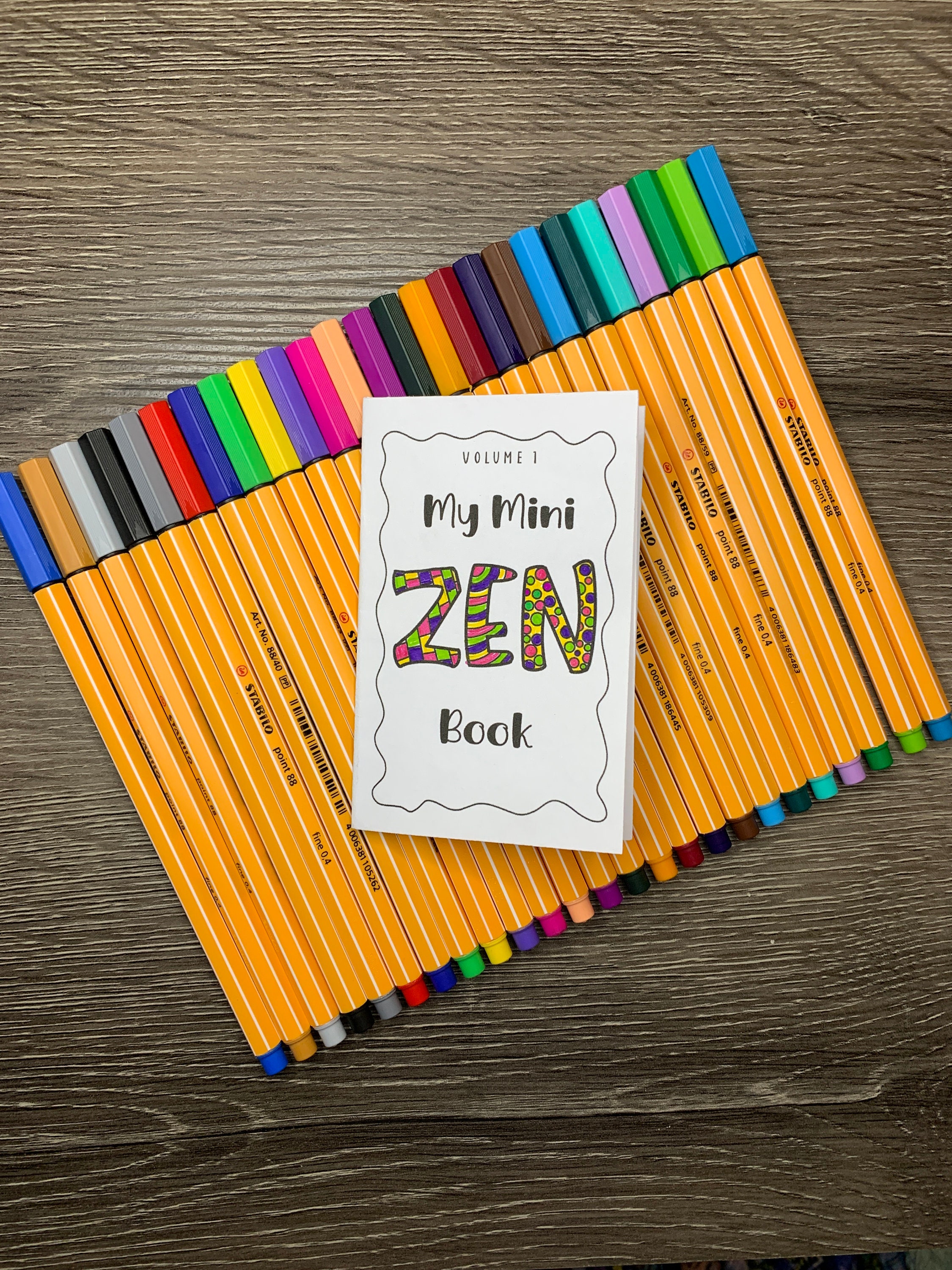 Calming Travel Coloring Book | Printable Mini Zen Coloring Book ...
