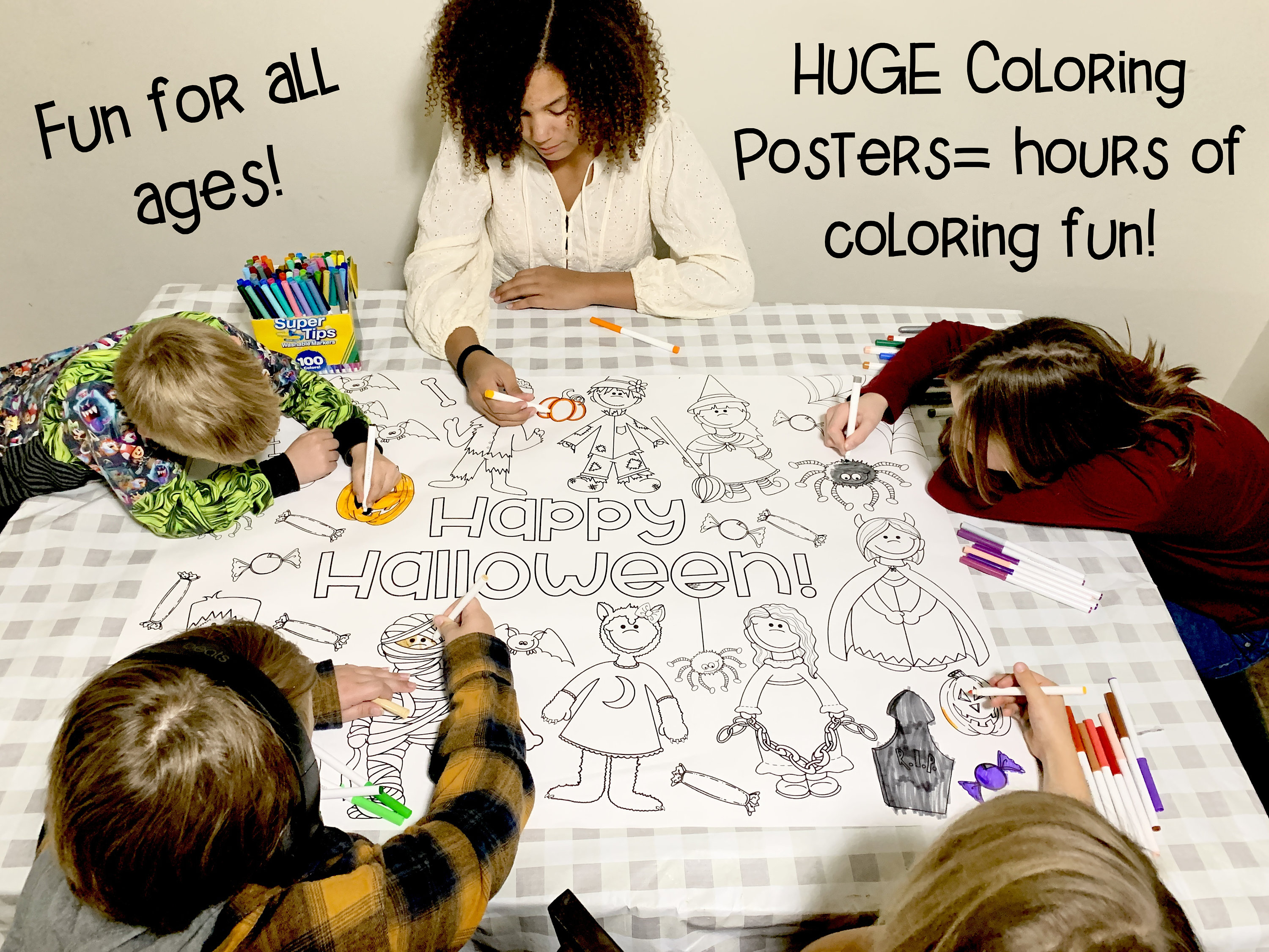 HUGE Printable Halloween Digital Coloring Posters | Printable PDF ...