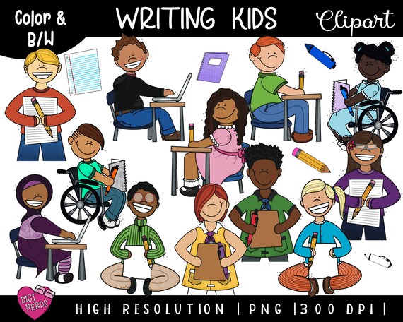 Clip Art Student Writing