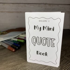 Inspirational Mini Coloring Book | Mini Quote Book | Printable Coloring ...