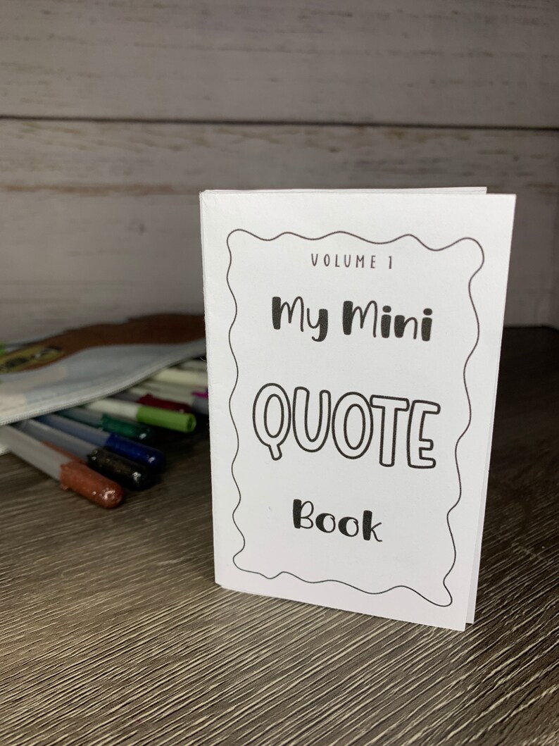 Inspirational Mini Coloring Book | Mini Quote Book | Printable Coloring ...