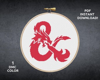 Dungeons & Dragons Craft Pathfinder Cross Stitch Pathfinder Hand ...