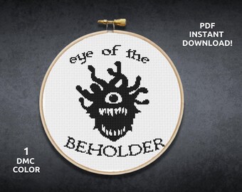 Beholder Cross Stitch - Etsy