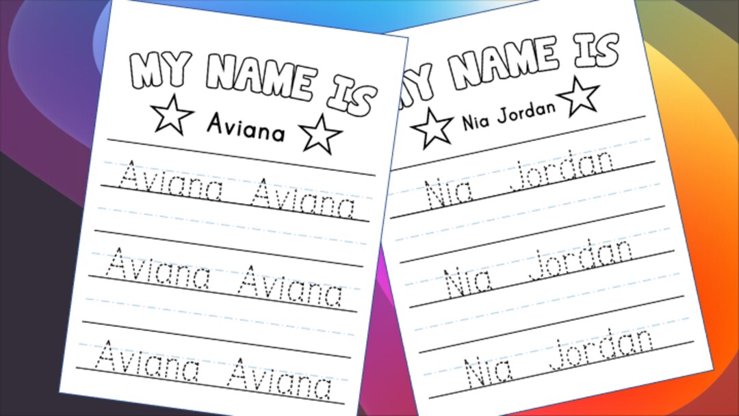 NAME TRACING WORKSHEET for Kids! Practice Writing Name, Learn to Write ...