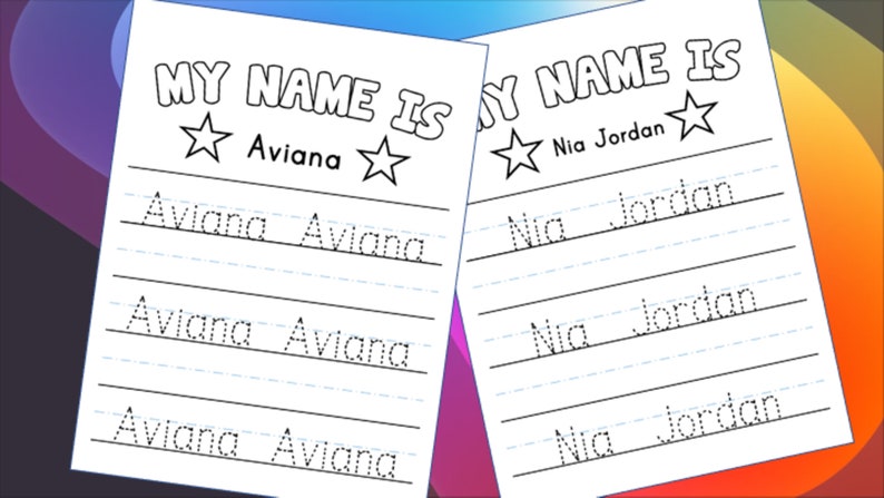 NAME TRACING WORKSHEET for Kids! Practice Writing Name, Learn to Write ...
