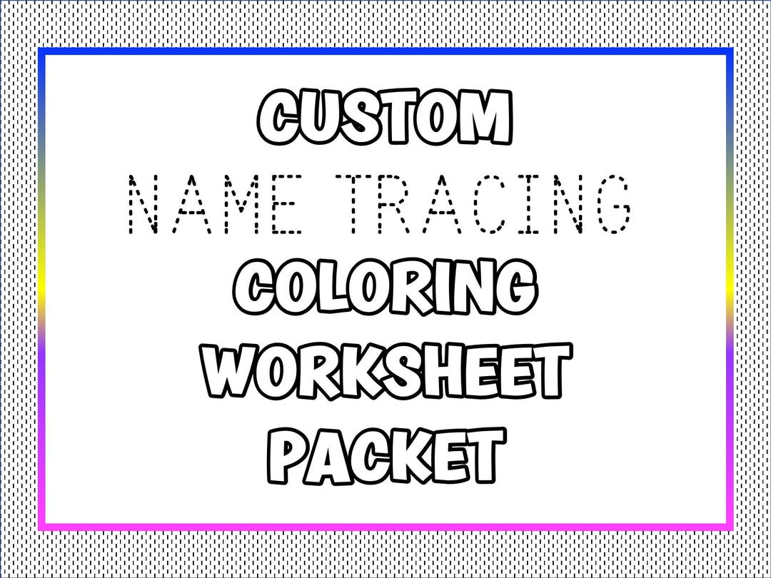 Personalized Name Tracing Worksheet Packet – Custom Handwriting ...