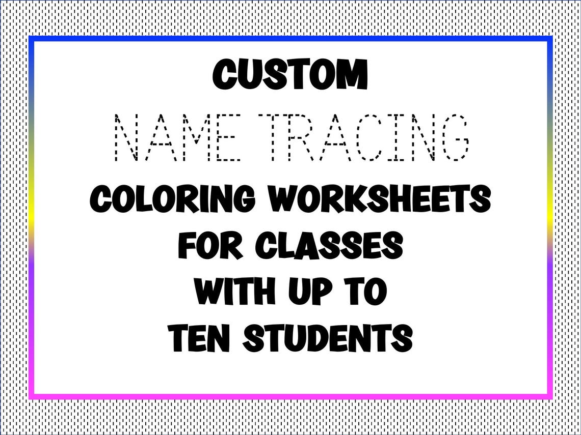 Personalized Name Tracing Worksheet Packet – Custom Handwriting ...