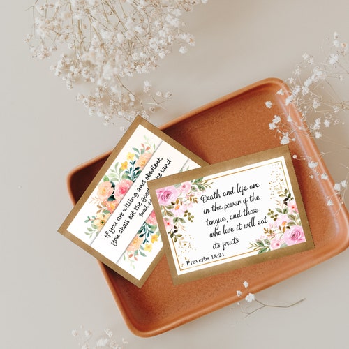 Printable Fall Autumn Scripture Cards Encouraging Bible - Etsy