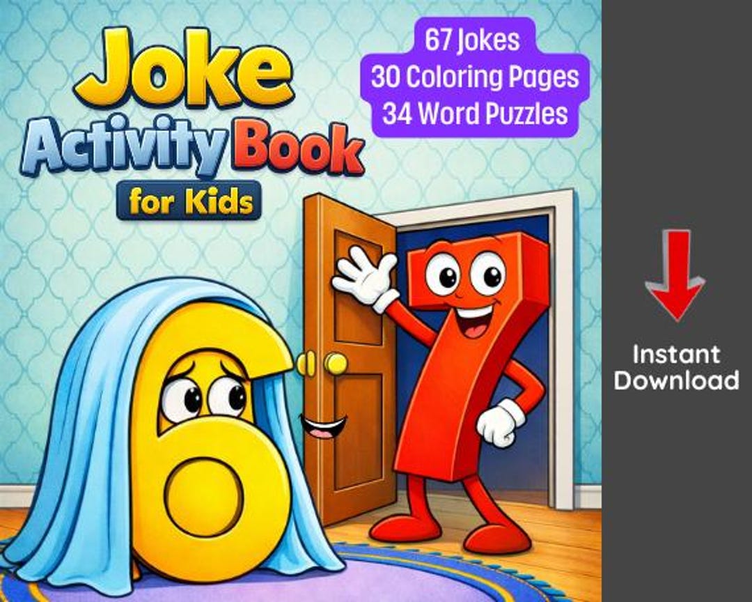 Joke Activity Book for Kids | Christmas Printable Gift | 65+ Jokes ...