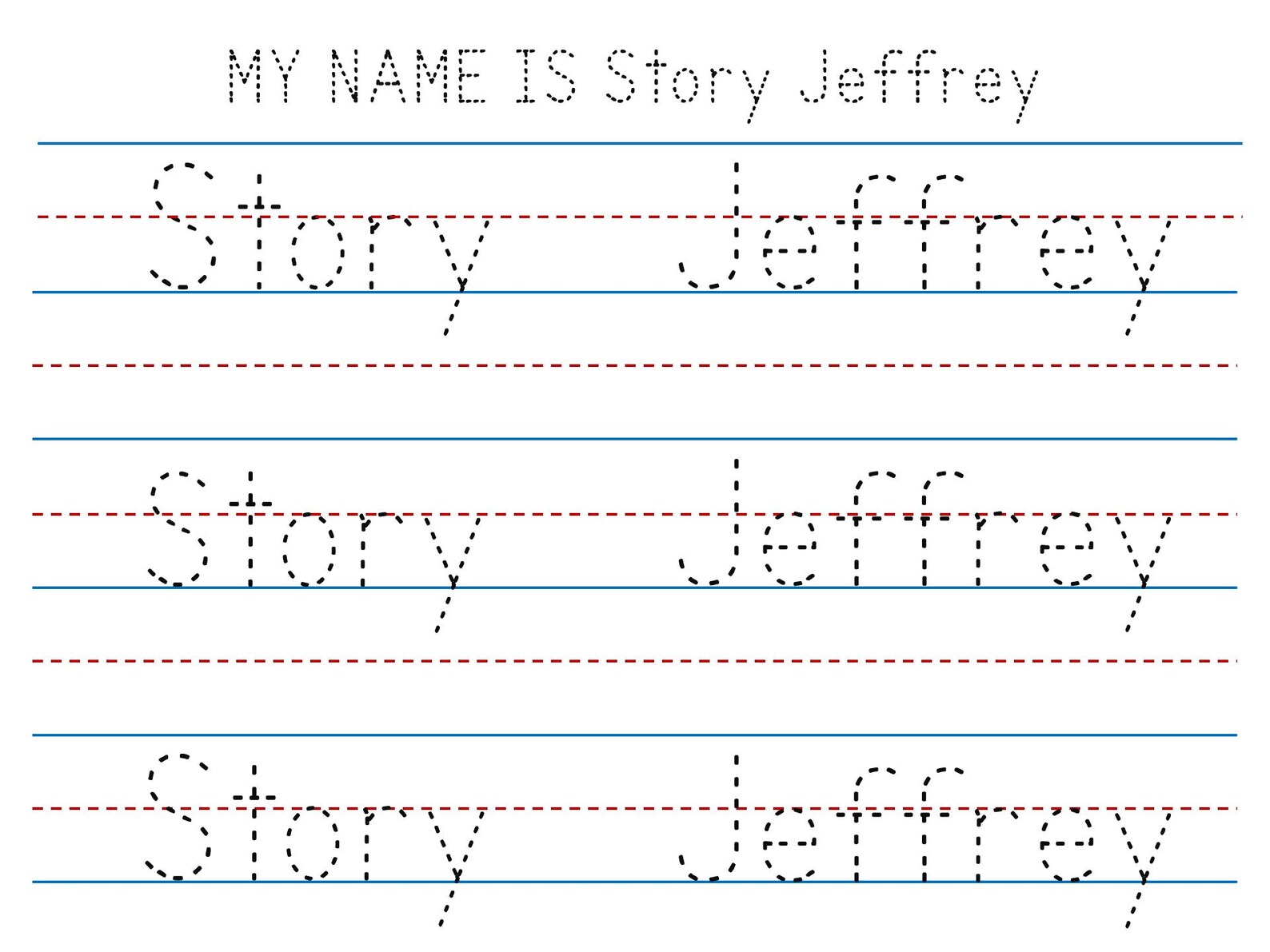 Personalized Name Tracing Worksheet Packet – Custom Handwriting ...