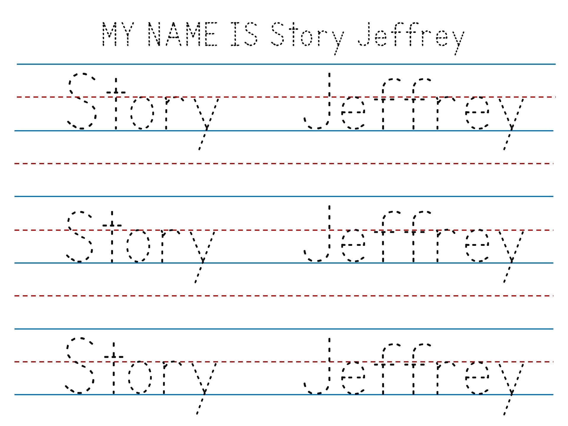 Personalized Name Tracing Worksheet Packet – Custom Handwriting ...