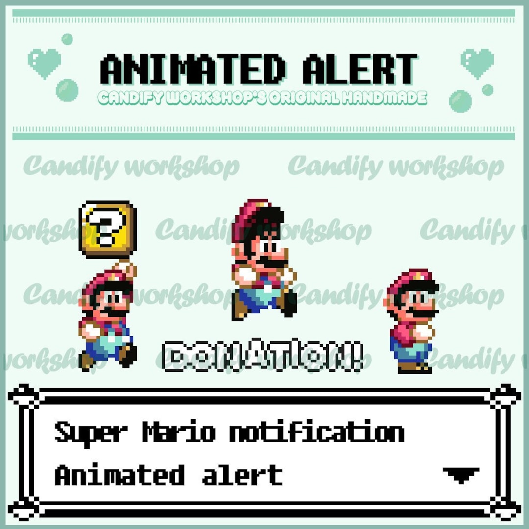 Limited Sale 30pcs - Pixel Art Animated Alert Super Mario Jump - Etsy