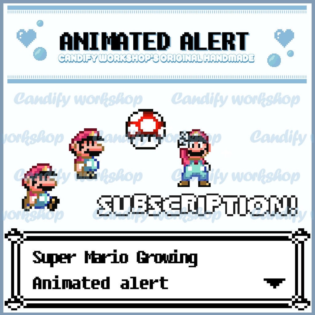 Limited Sale 30pcs - Pixel Art Animated Alert Super Mario Growing - Etsy