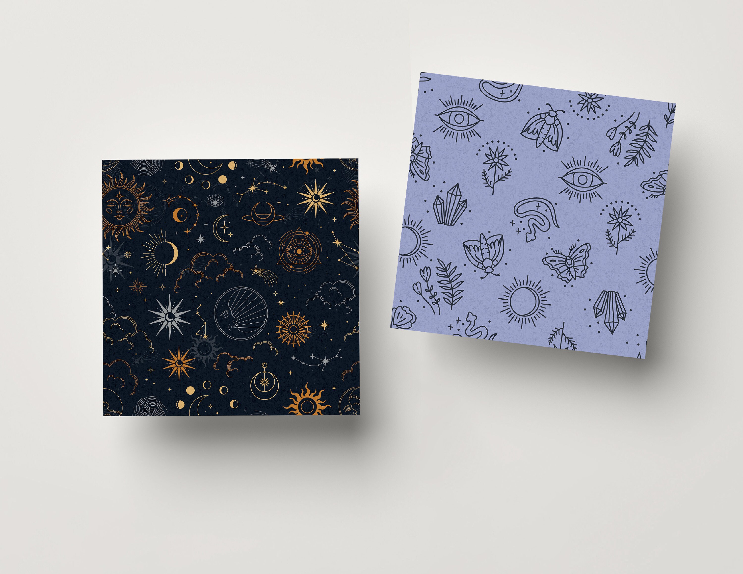 10 Esoteric Seamless Digital Papers: Mystical Scrapbook Paper - Etsy