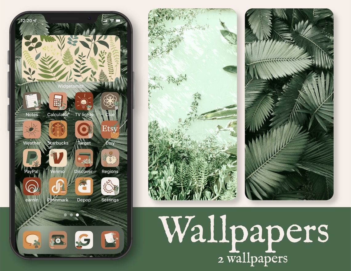Plants Aesthetic Themed App Icons 100 Icon Aesthetic Pack | Etsy