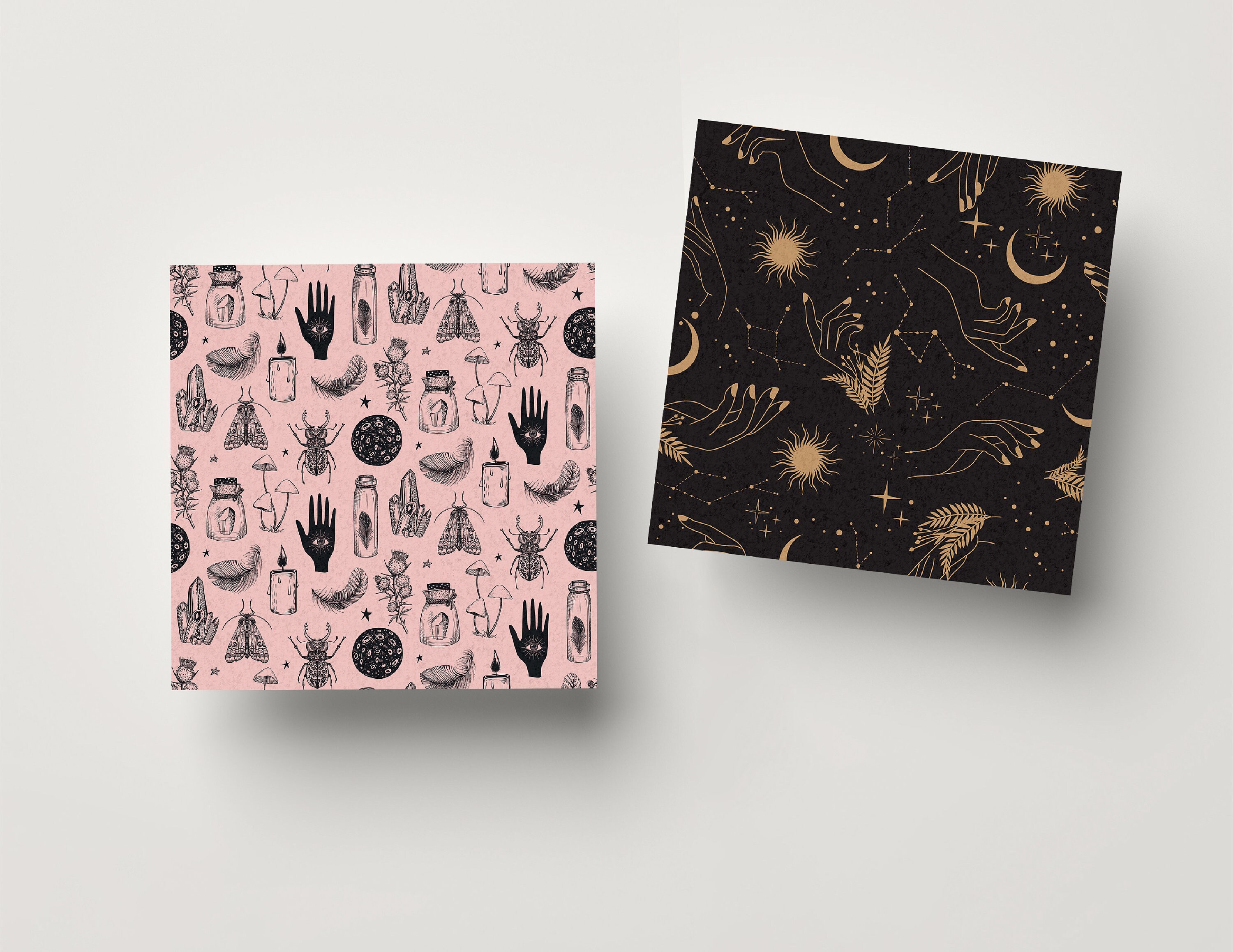 10 Esoteric Seamless Digital Papers: Mystical Scrapbook Paper - Etsy