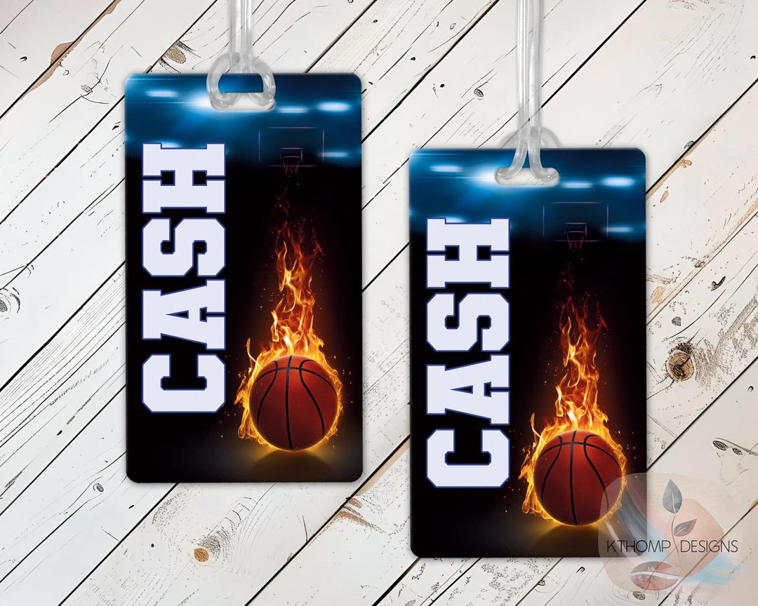 Basketball Sports Bag Tag Custom UV Printed Acrylic, Backpack Tag ...