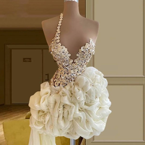 Ivory Ruffle Dress - Etsy