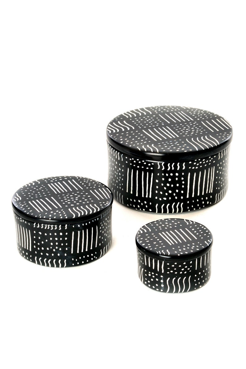 Spindle Mudcloth Soapstone Desktop Boxes - Etsy