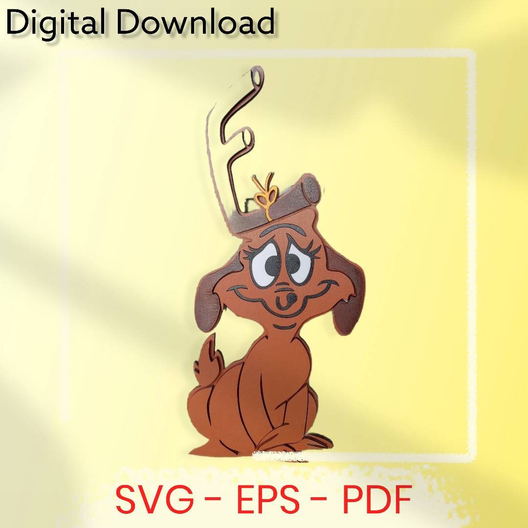 SVG Max the Dog Mini Porch Leaner Glowforge Laser Design - Etsy Canada