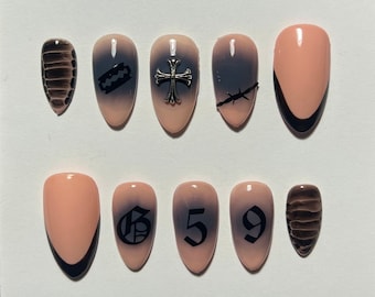 G59 Suicideboys Greyday Red Chrome Ruby Da Cherry Press on Nails Custom ...