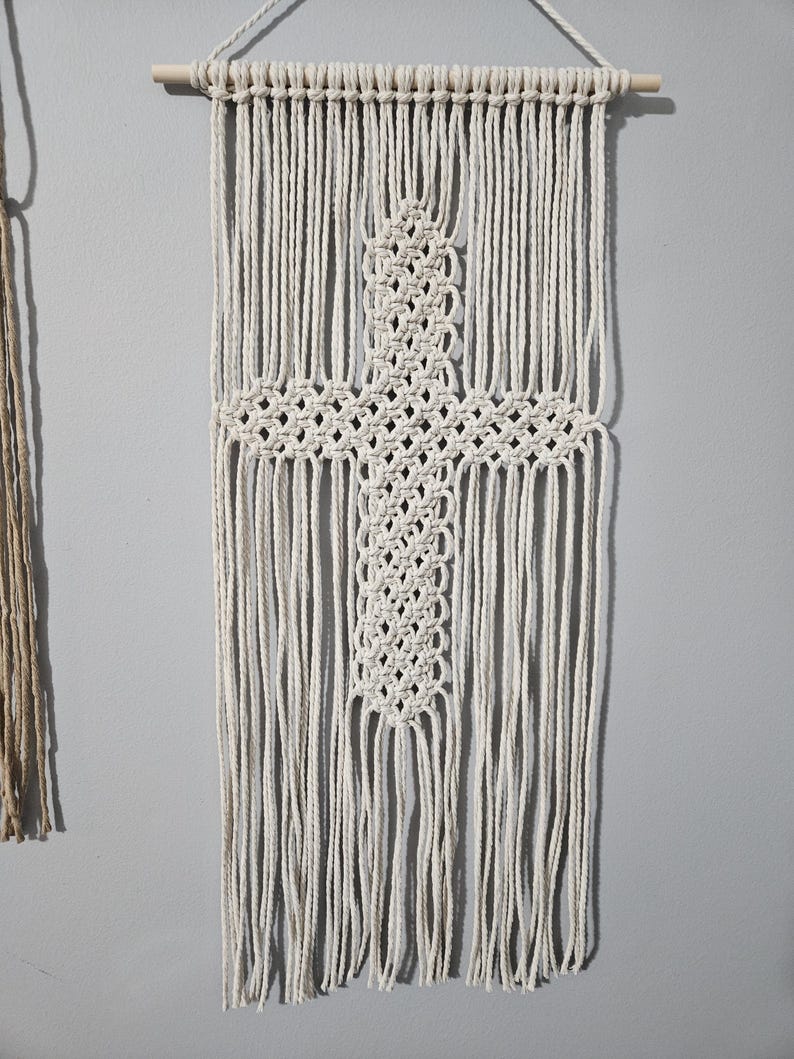 Handmade Macrame Cross - Boho Wall Hanging - Decor - Etsy