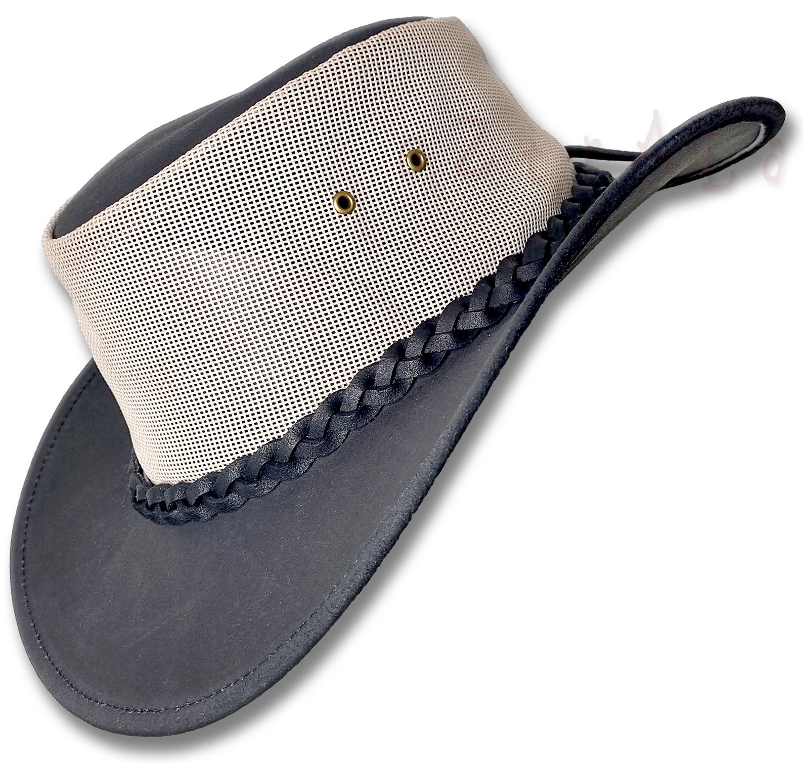 HAT Oztrala HL34 Suede LEATHER Mesh Breezer Australian Outback Aussie ...