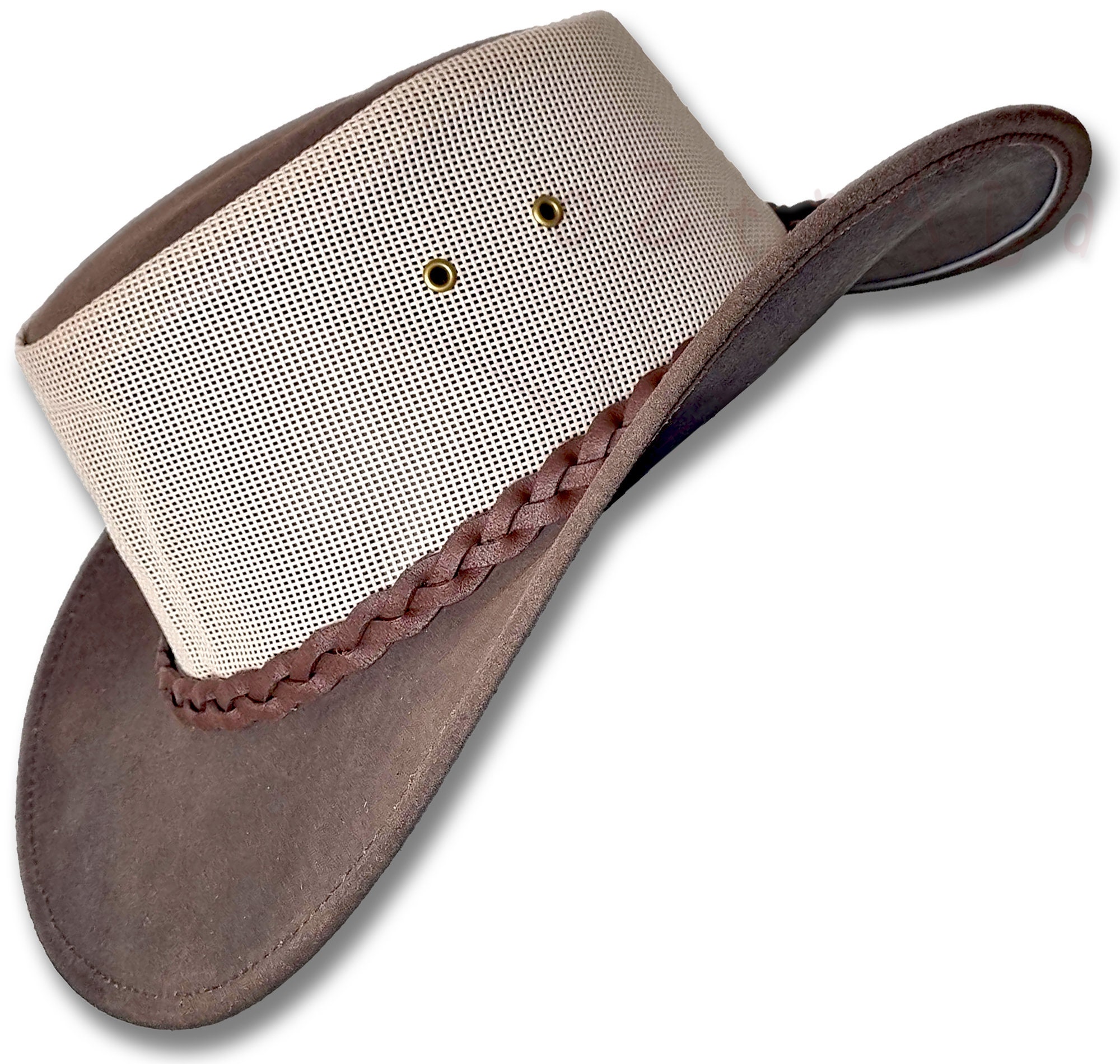 HAT Oztrala HL34 Suede LEATHER Mesh Breezer Australian Outback Aussie ...