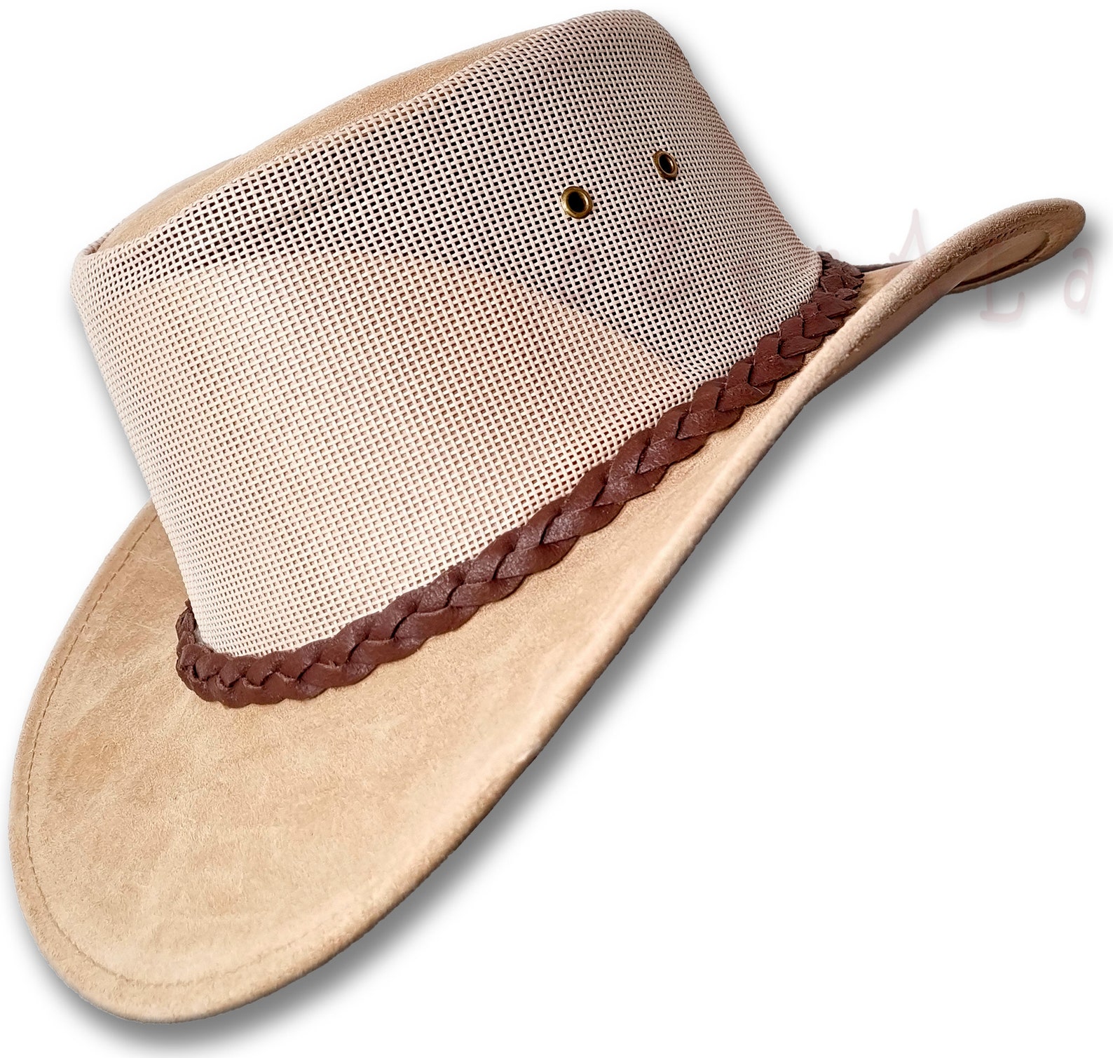 HAT Oztrala HL34 Suede LEATHER Mesh Breezer Australian Outback Aussie ...