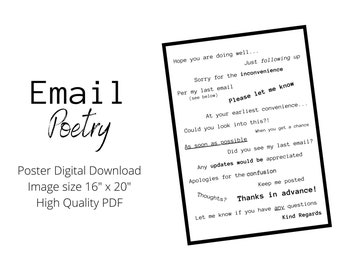 Email Lingo Poster - Etsy
