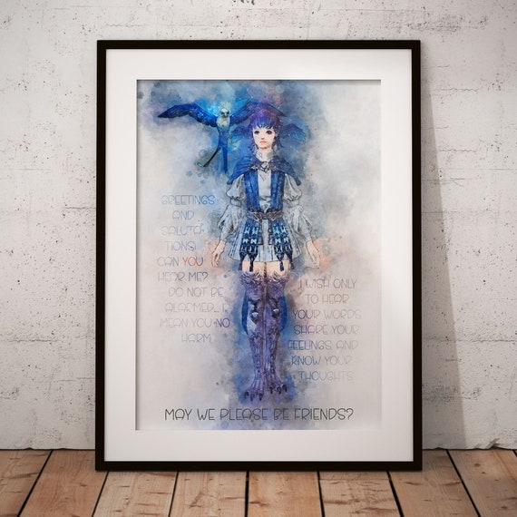 Meteion FFXIV Watercolour Art Final Fantasy XIV Endwalker - Etsy