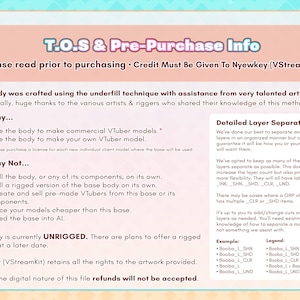 Female Vtuber Body Base | Underfill | Unrigged Live2d Model Asset ...