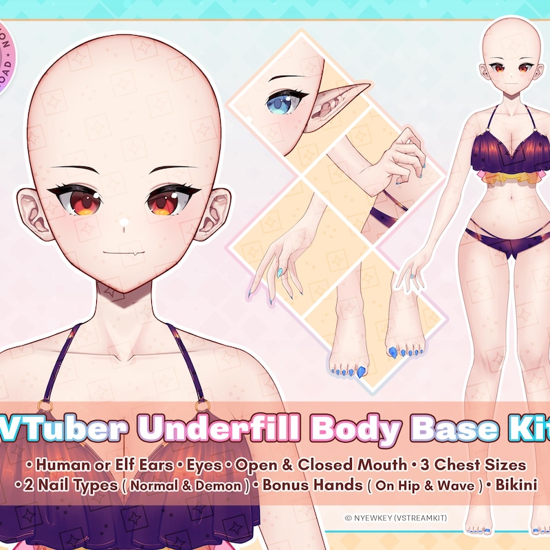 Vtuber Model Base Template - Etsy